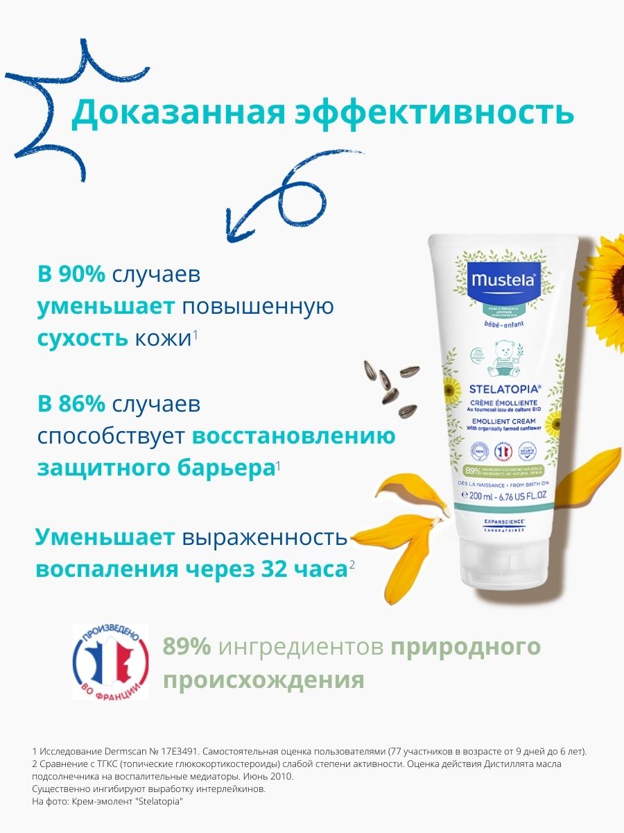 Купить Стелатопиа Крем-эмолент 200 мл Mustela Stelatopia: цена и отзывы ...